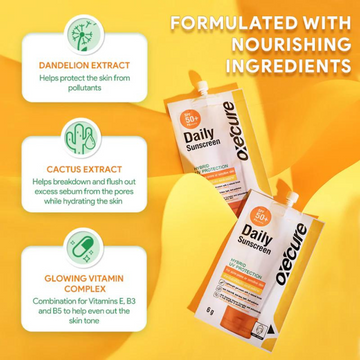 Oxecure Daily Sunscreen Hybrid UV Protection SPF50+ – PNY BEAUTY